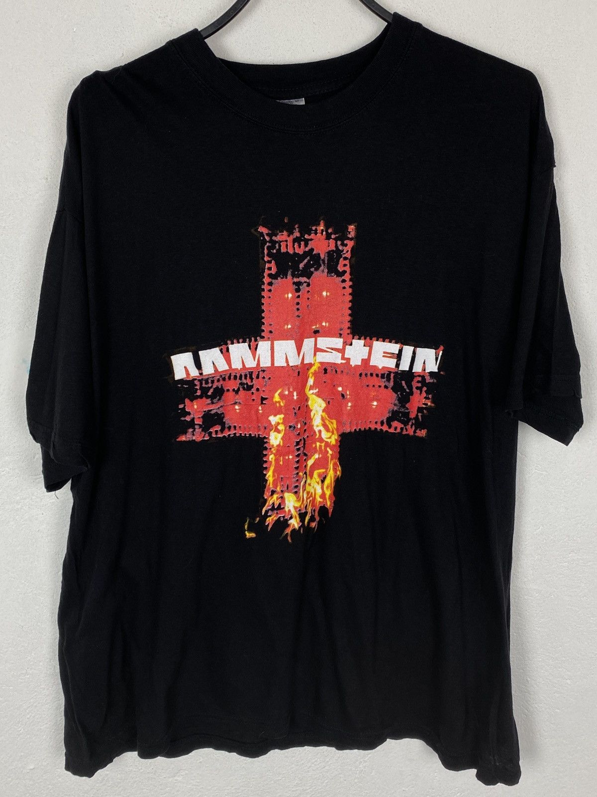 Vintage 00s Vintage Rammstein Flame Logo T-Shirt In Black | Grailed