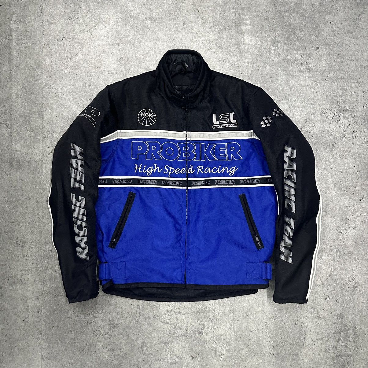 Vintage Probiker racing moto jacket team motogp nascar F1 USA NGK | Grailed