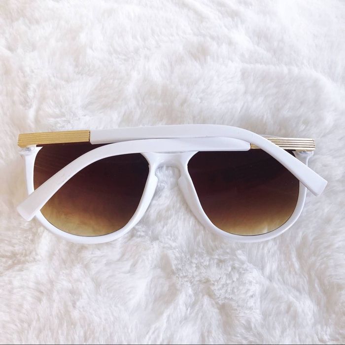Other Celia White Cat Eye Full Rim Sunglasses | Grailed