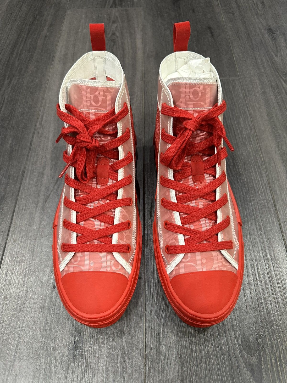 Dior Dior B23 Red Oblique High Top Sneaker Size 42.5 | Grailed