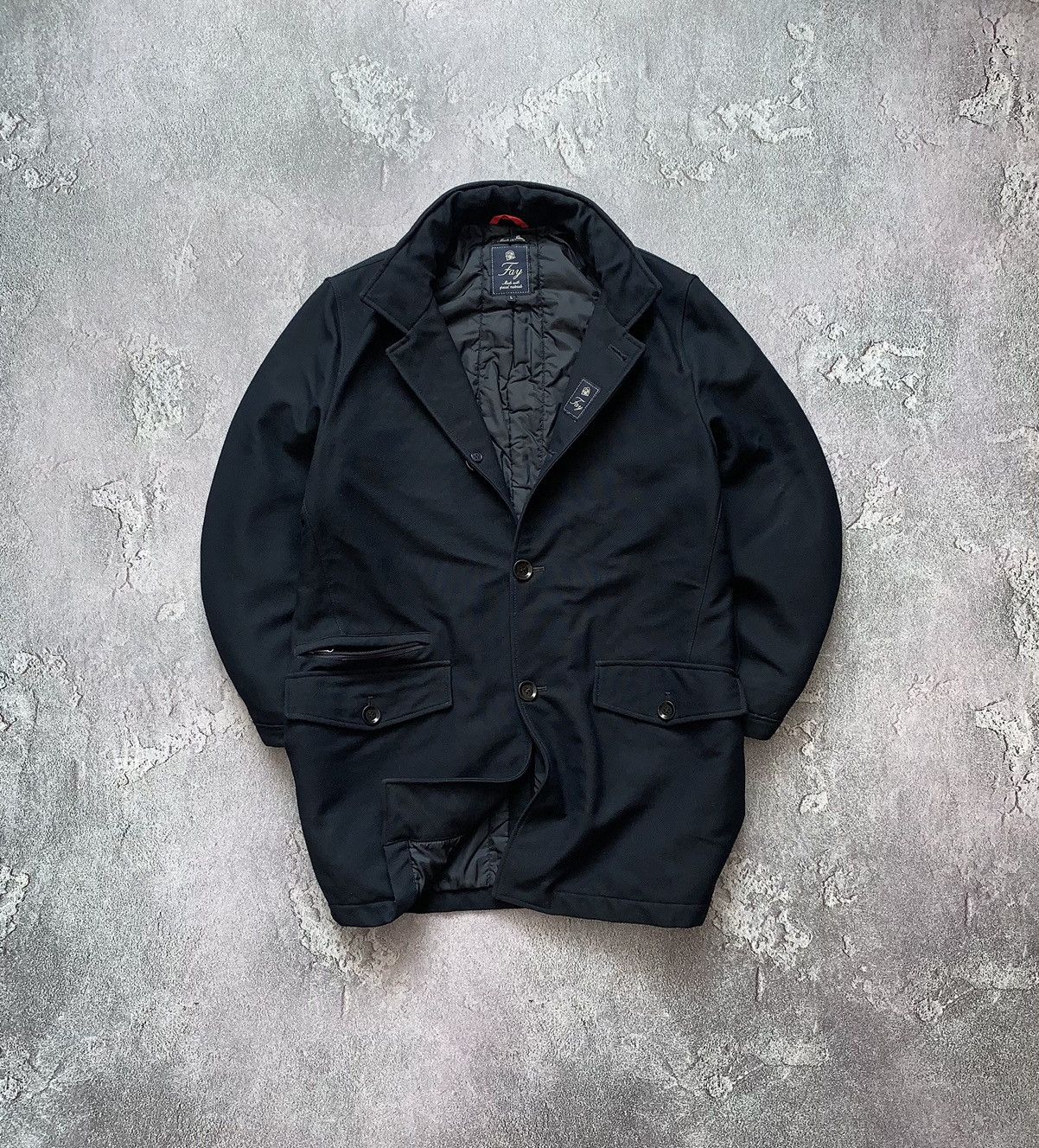 Fay × Luxury × Vintage Fay L button up coat jacket made in Italy | Grailed