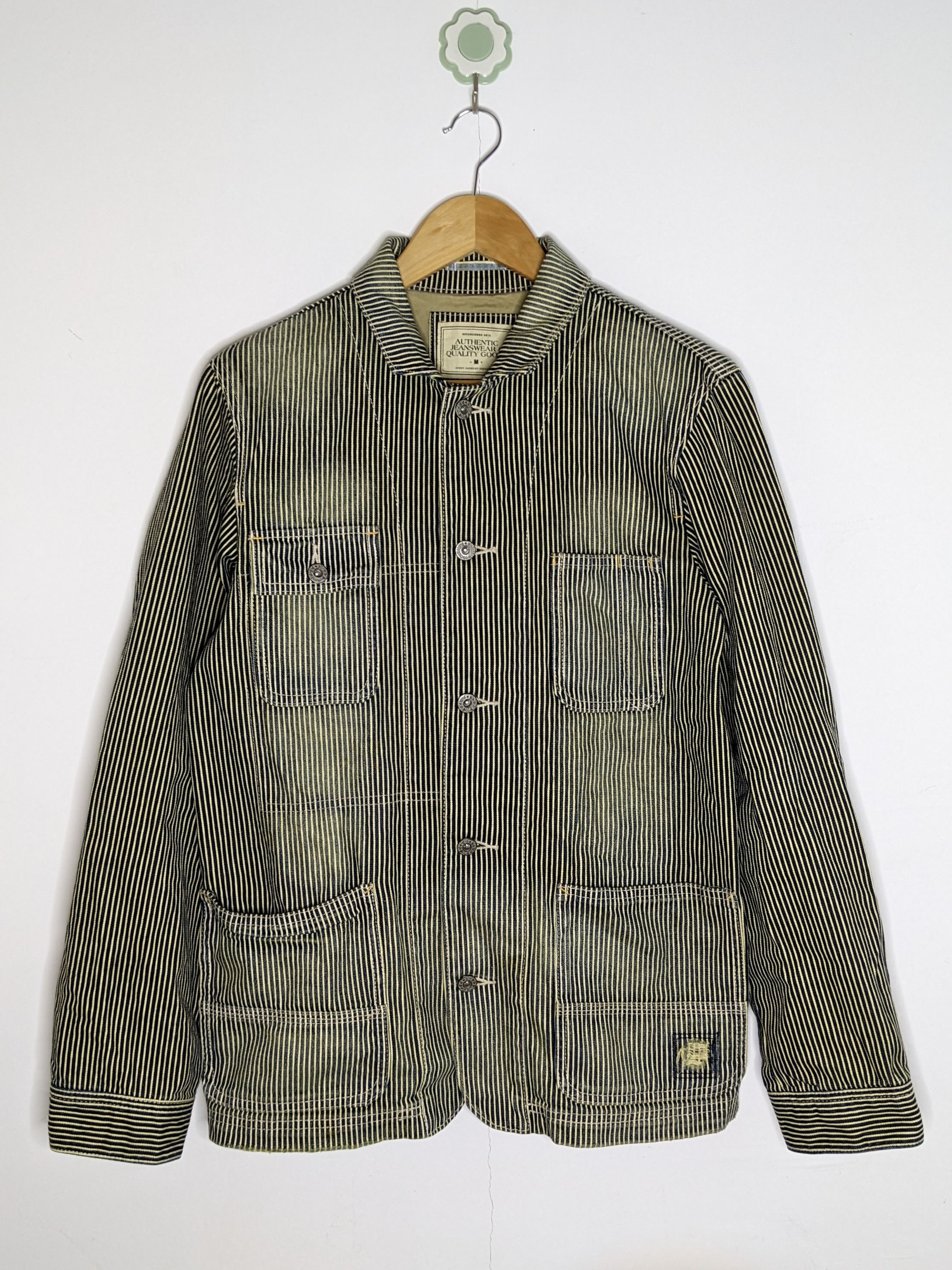 Japanese Brand Topvalu Dyed Japan Vintage Style Chore Denim Hickory ...