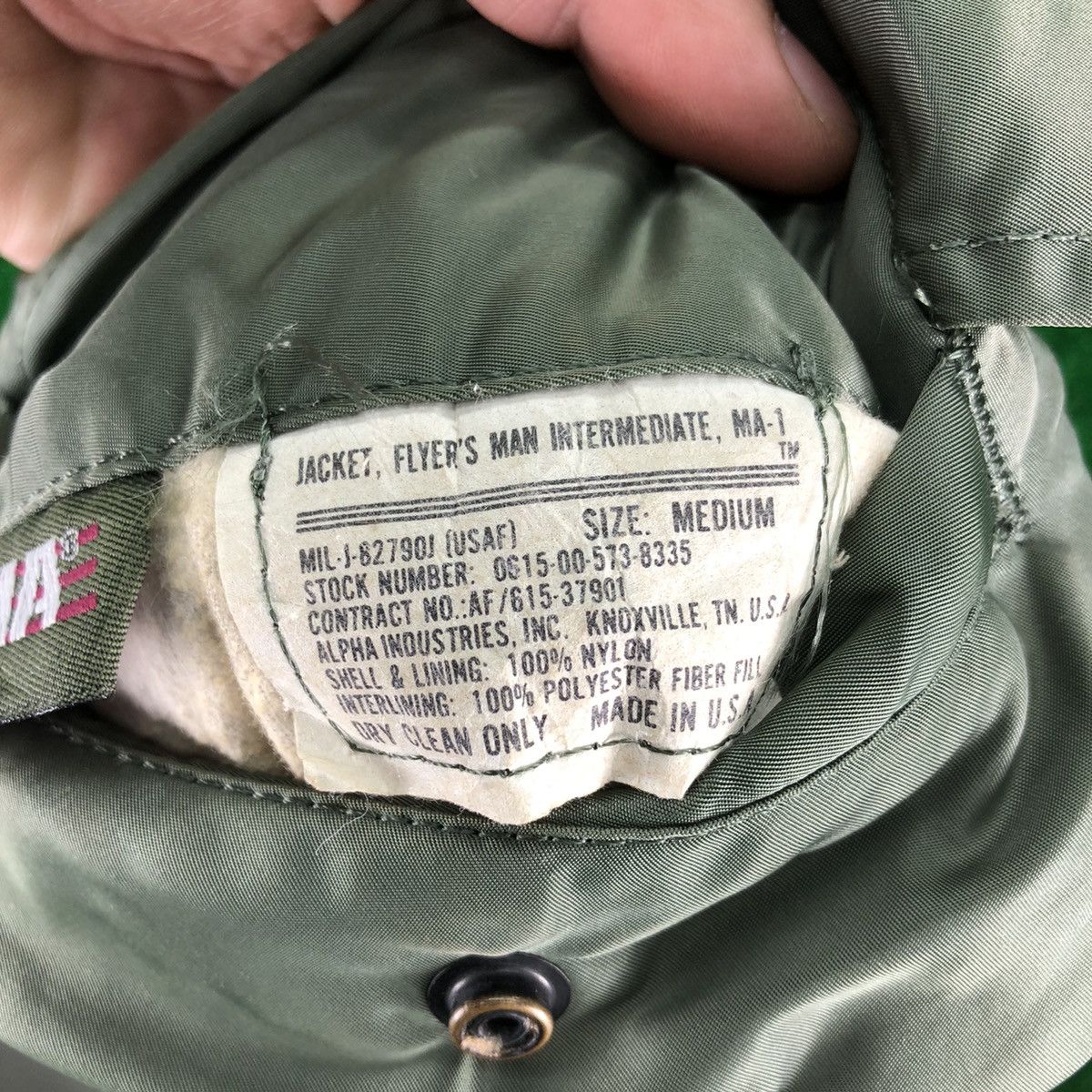 Alpha Industries × Bomber Jacket × Ma 1 Vintage Alpha Industries Bomber Jacket MA-1 Ideal Zipper ...