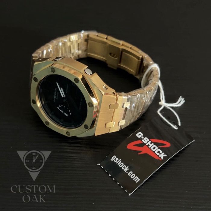 Casio Casio G-Shock GA-2100 Men Royal Oak AP Custom Gold Watch MOD ...