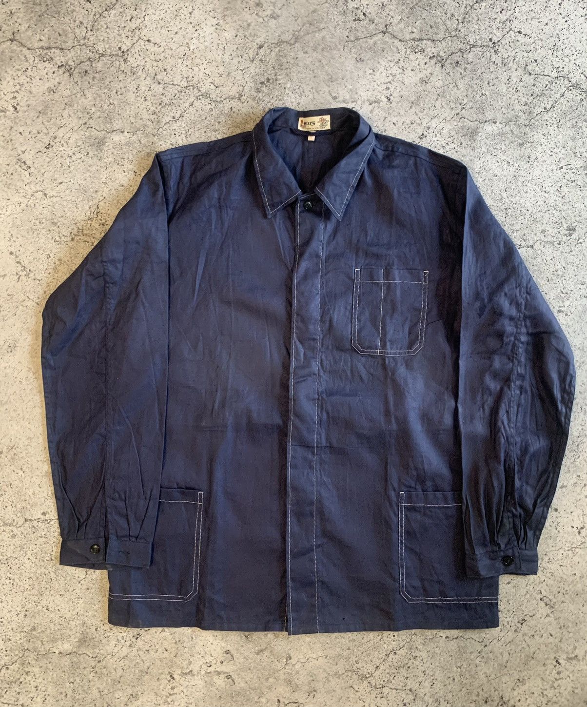 Le Laboureur × Workers Vintage French work chore jacket Lotus | Grailed