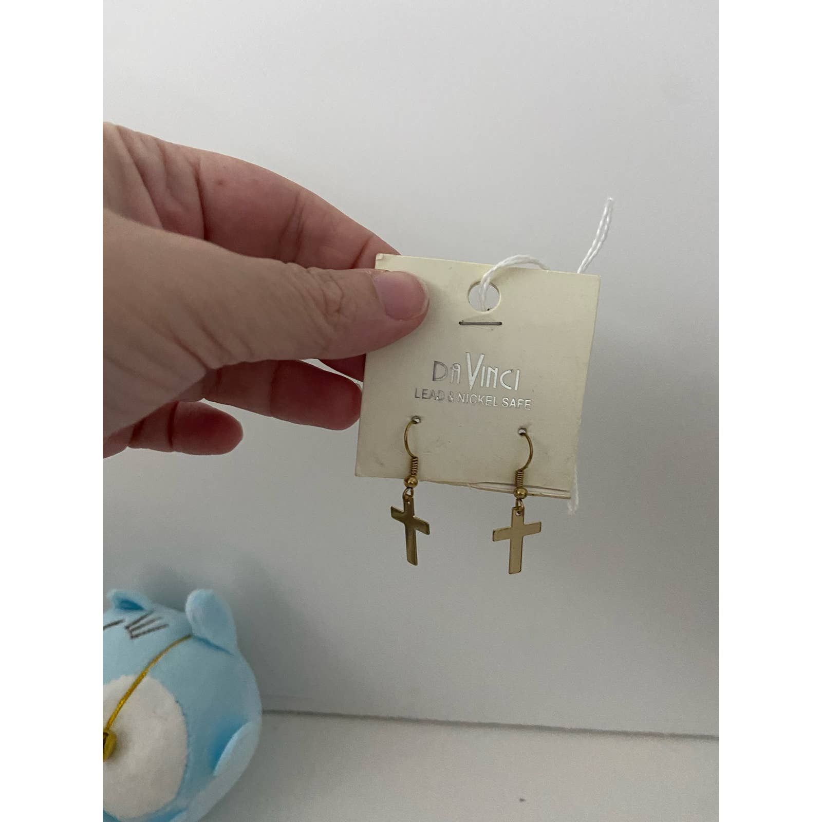 Da Vinci DaVinci cross earrings gold tone | Grailed