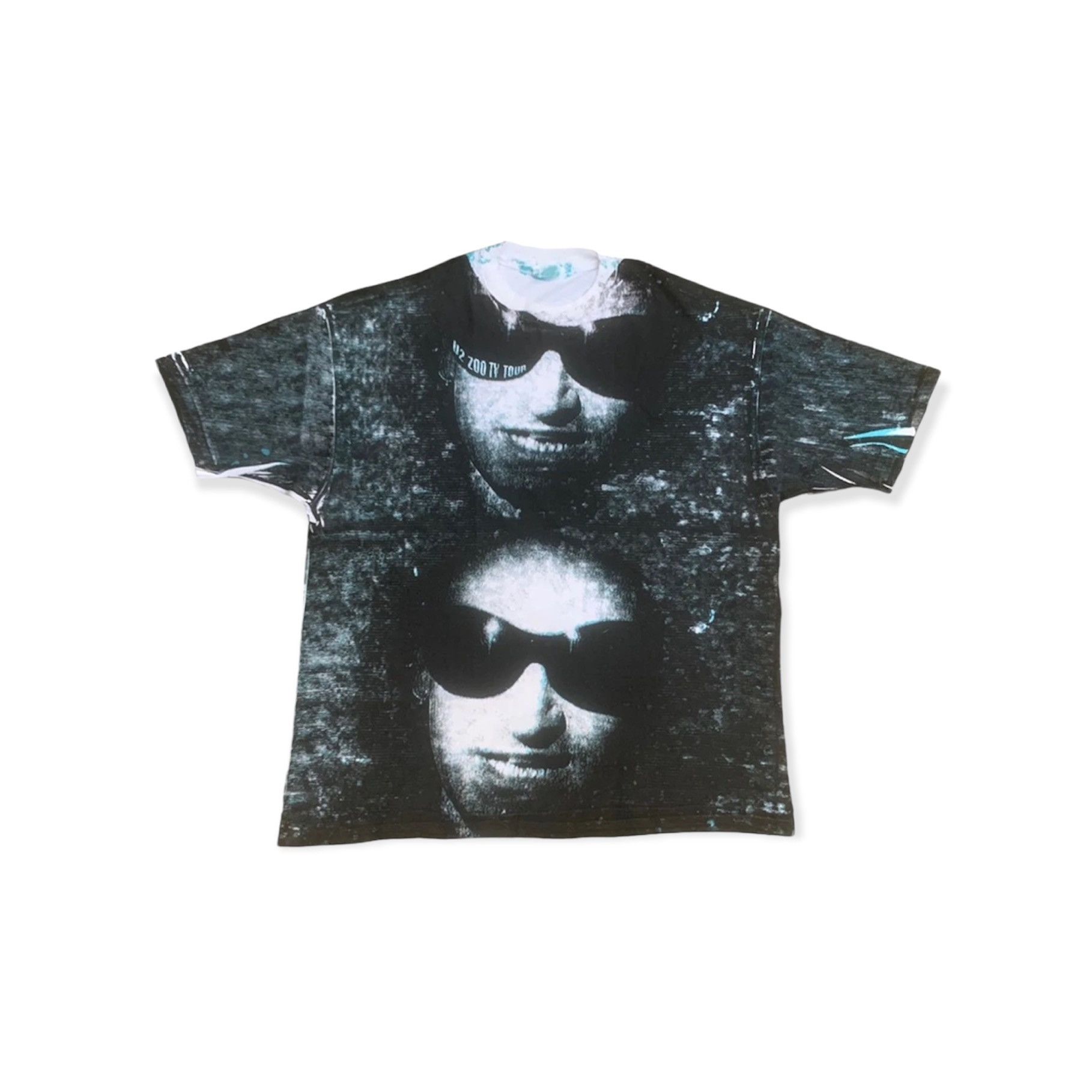 Band Tees × Rock Band × Vintage Vintage U2 Zoo TV Tour All Over Print Band Tshirt | Grailed