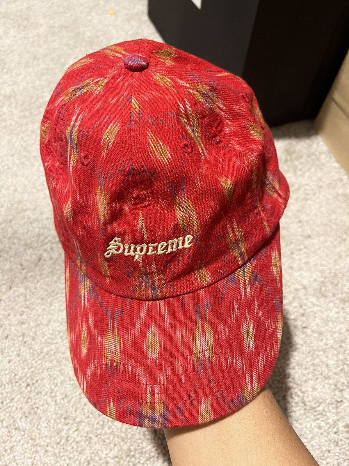Supreme RED SUPREME HAT | Grailed