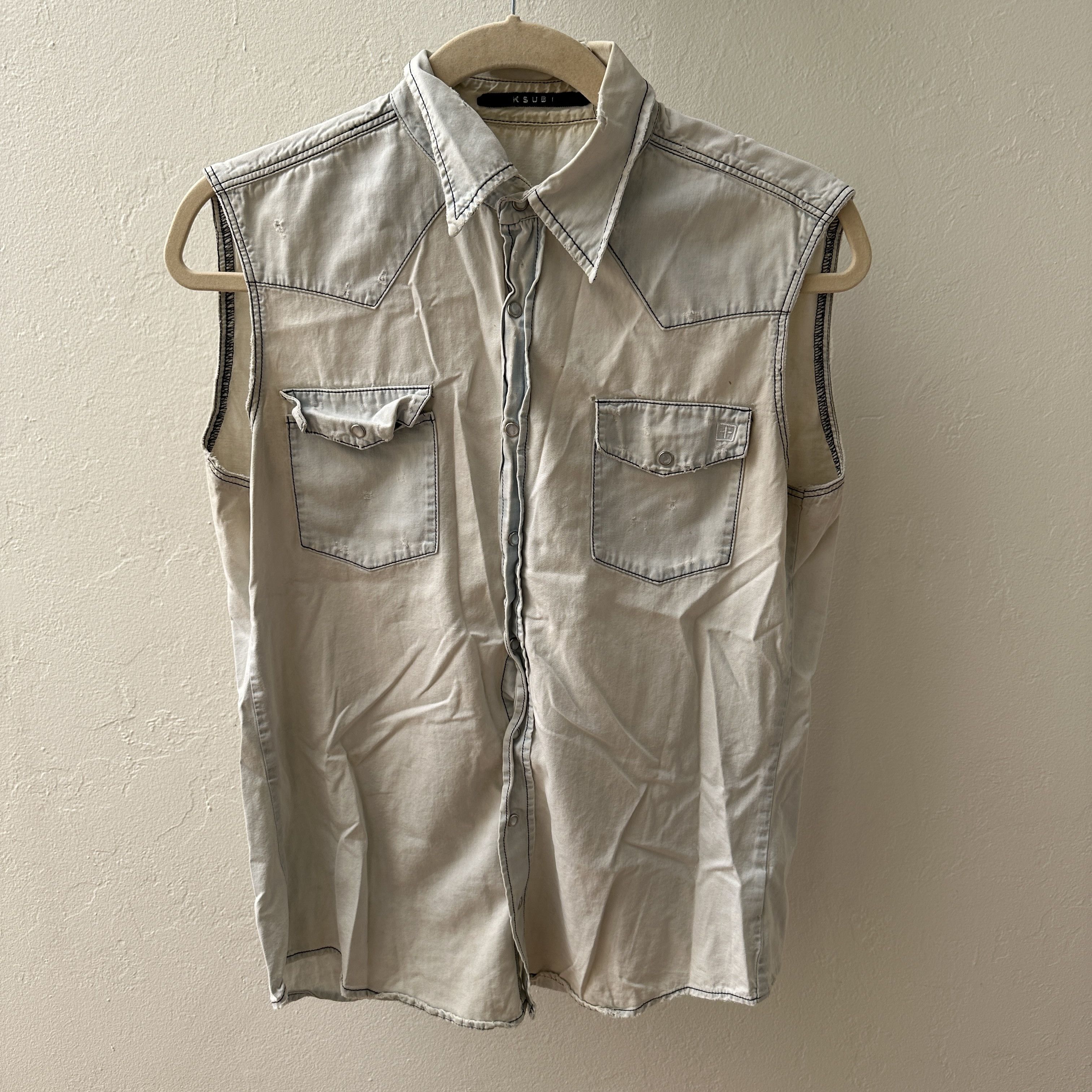 Ksubi Denim Cut-off Sleeveless Shirt | Grailed