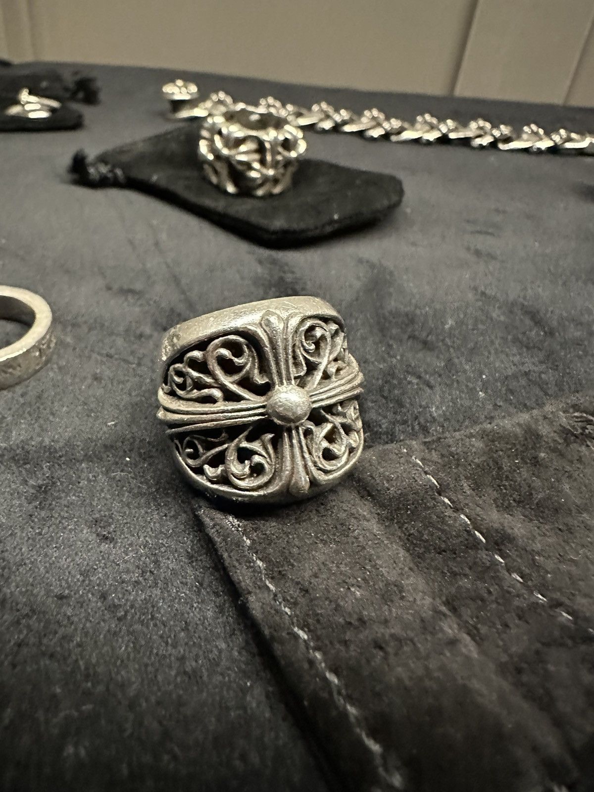 Chrome Hearts Chrome Hearts classic oval big Keeper ring in dustbag ...