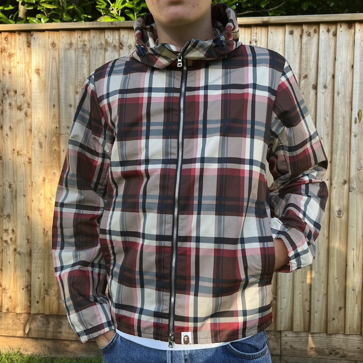 Bape Authentic Bape Classics Checkered Windbreaker Jacket | Grailed