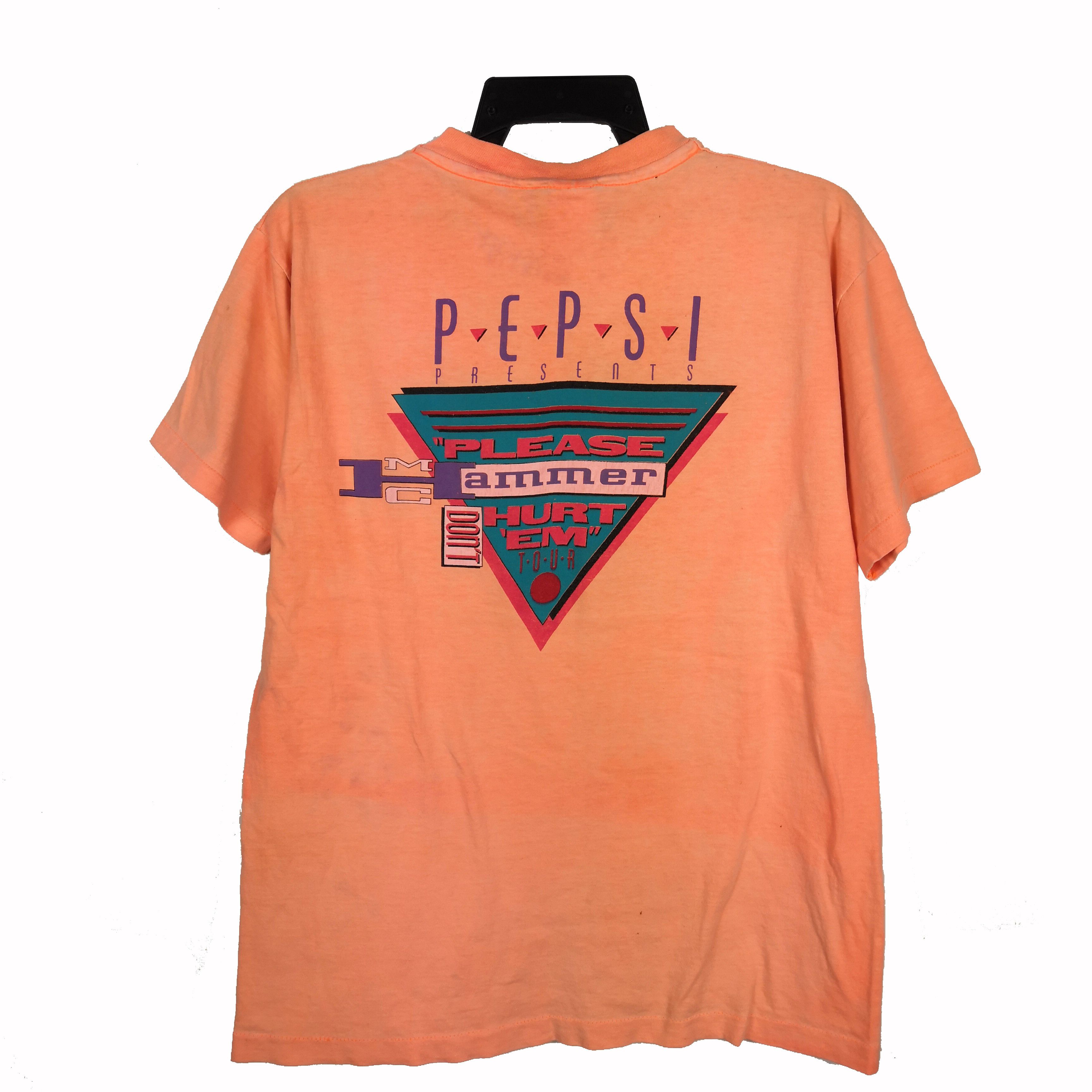 Band Tees Vintage Pepsi World Tour TShirt Presents Mc Hammer Rap Tees ...