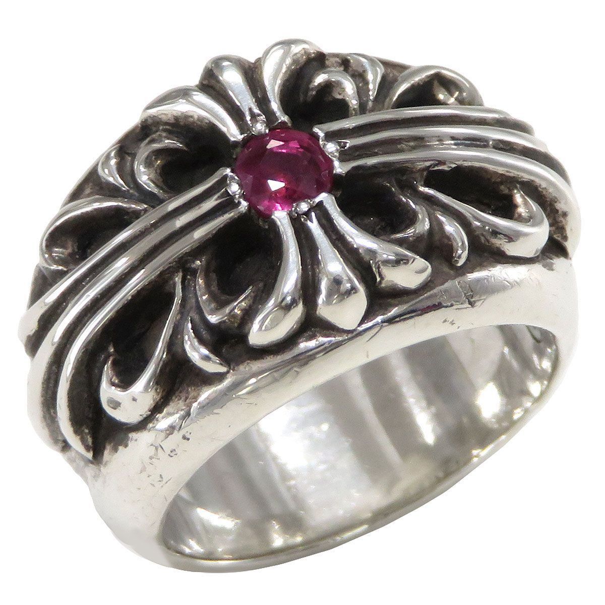 Chrome Hearts Chrome Hearts Ruby Cross Ring | Grailed