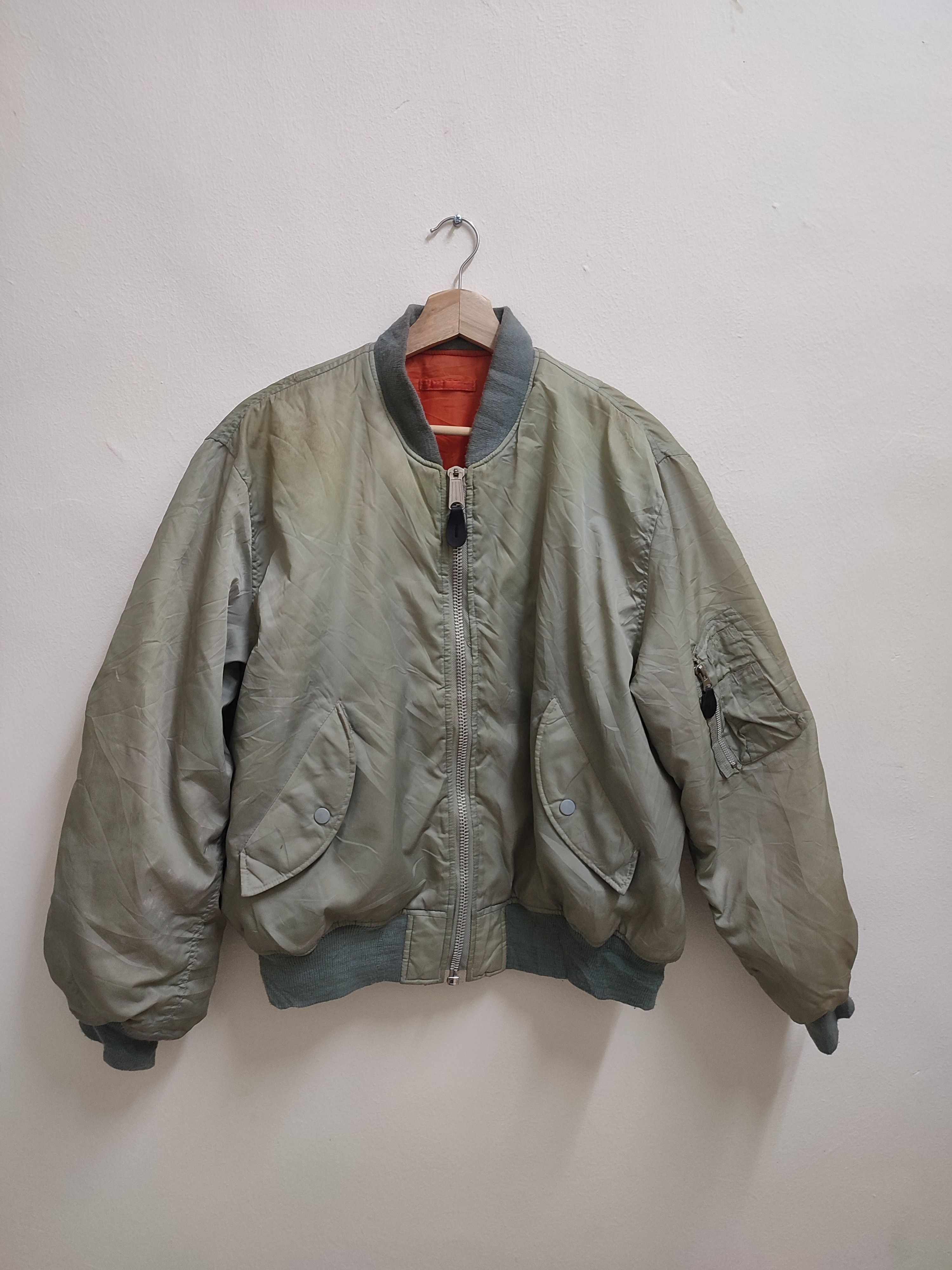 Bomber Jacket × Phantom Project × Vintage Vintage Jacket,Flyer 'Man Intermediate MA-1 Sunfaded ...