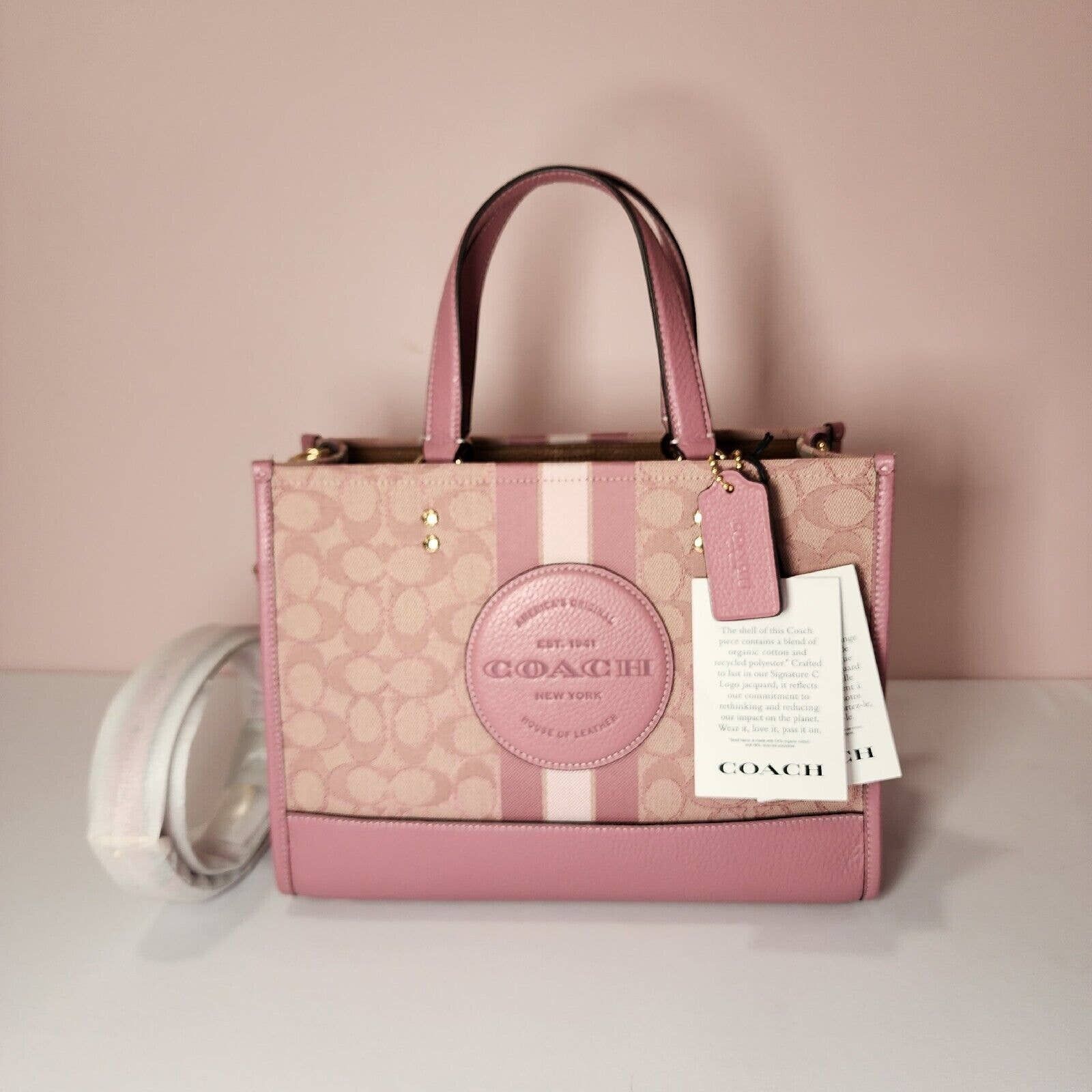 Coach NWT COACH 2023 C8448 Dempsey Carryall Jacquard TRUE PINK | Grailed