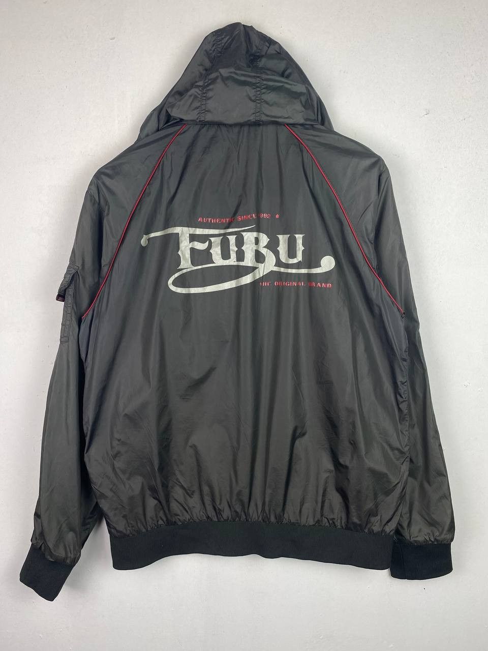 Archival Clothing × Fubu × Streetwear Fubu light zipper Jacket Big Logo Back | Grailed