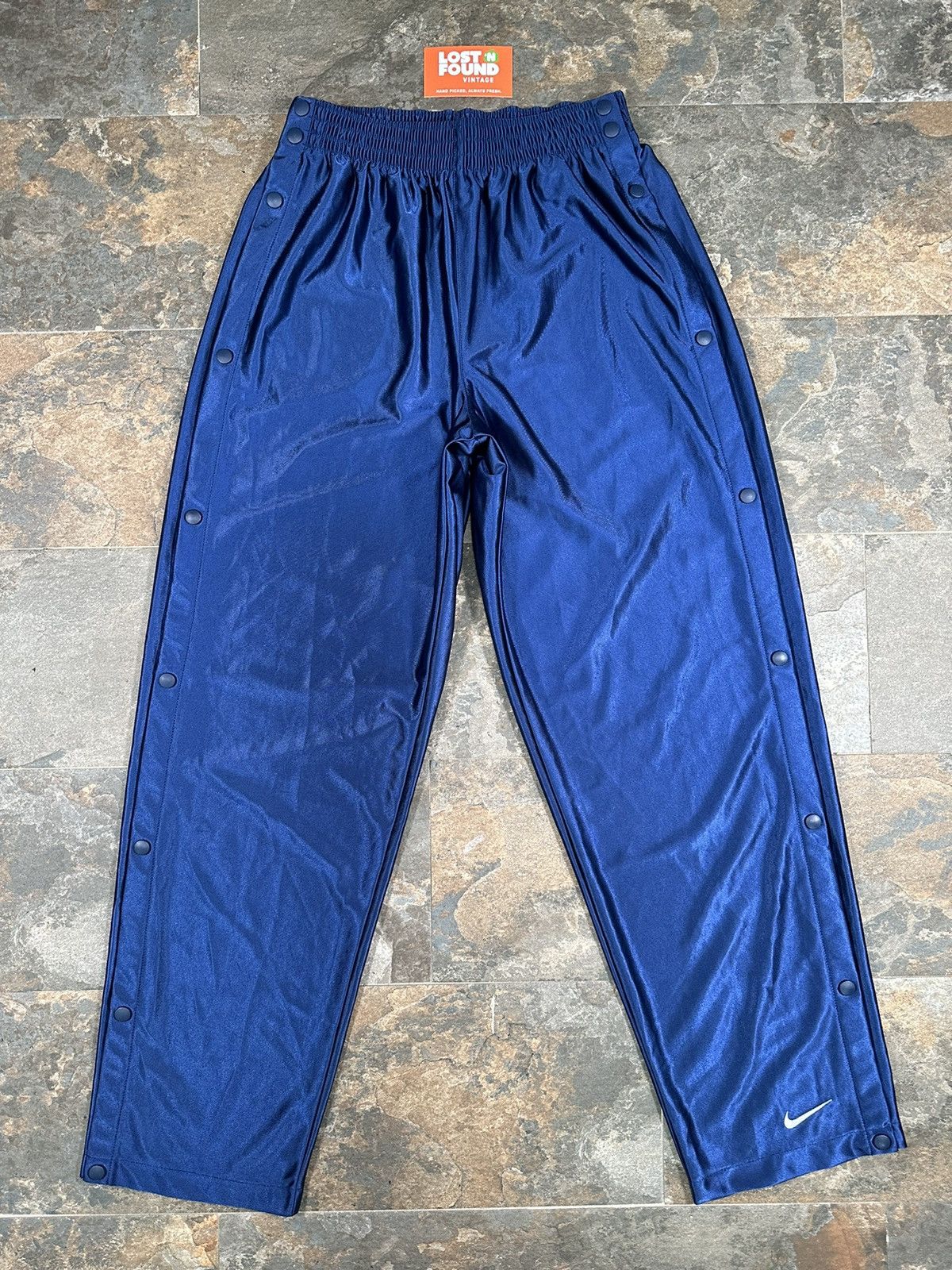 Nike × Vintage ‘90s Vintage Nike Satin Tear Away Button Up Track Pants ...