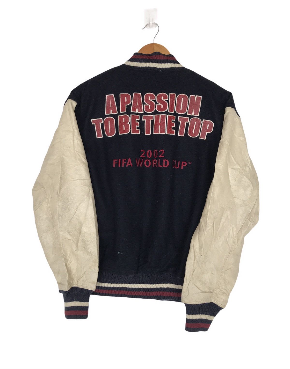 Vintage Vintage Fifa World Cup 2002 Varsity Jacket Leather | Grailed