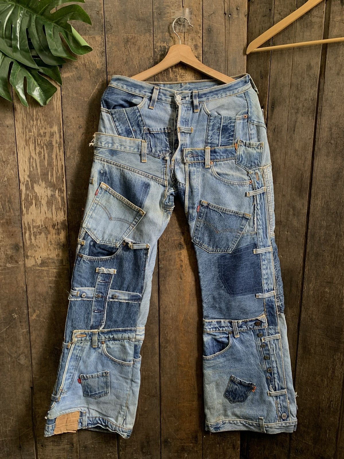 Levi's × Streetwear × Vintage Vintage Levis 501 Custom Patchwork Denim ...