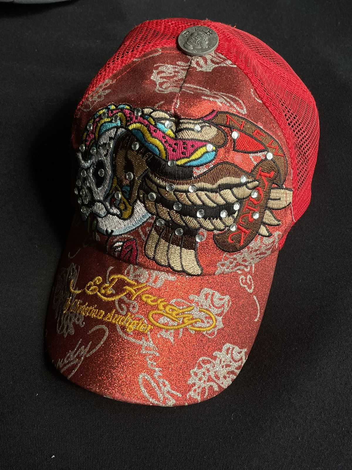 Ed Hardy Rare Vintage Ed Hardy Trucker Hat | Grailed