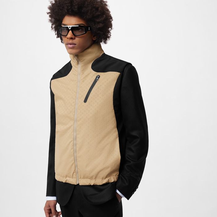 Louis Vuitton LOUIS VUITTON VEST JACKET VARSITY MONOGRAM LV LOGO 1ABJBO ...