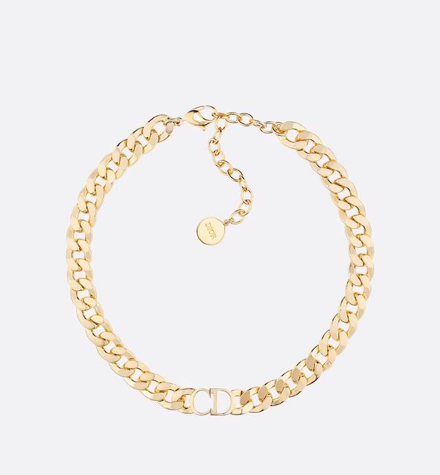Dior DIOR NECKLACE BUCKLE CHAIN LINK METAL LOGO N0519DSEMT_D300 | Grailed
