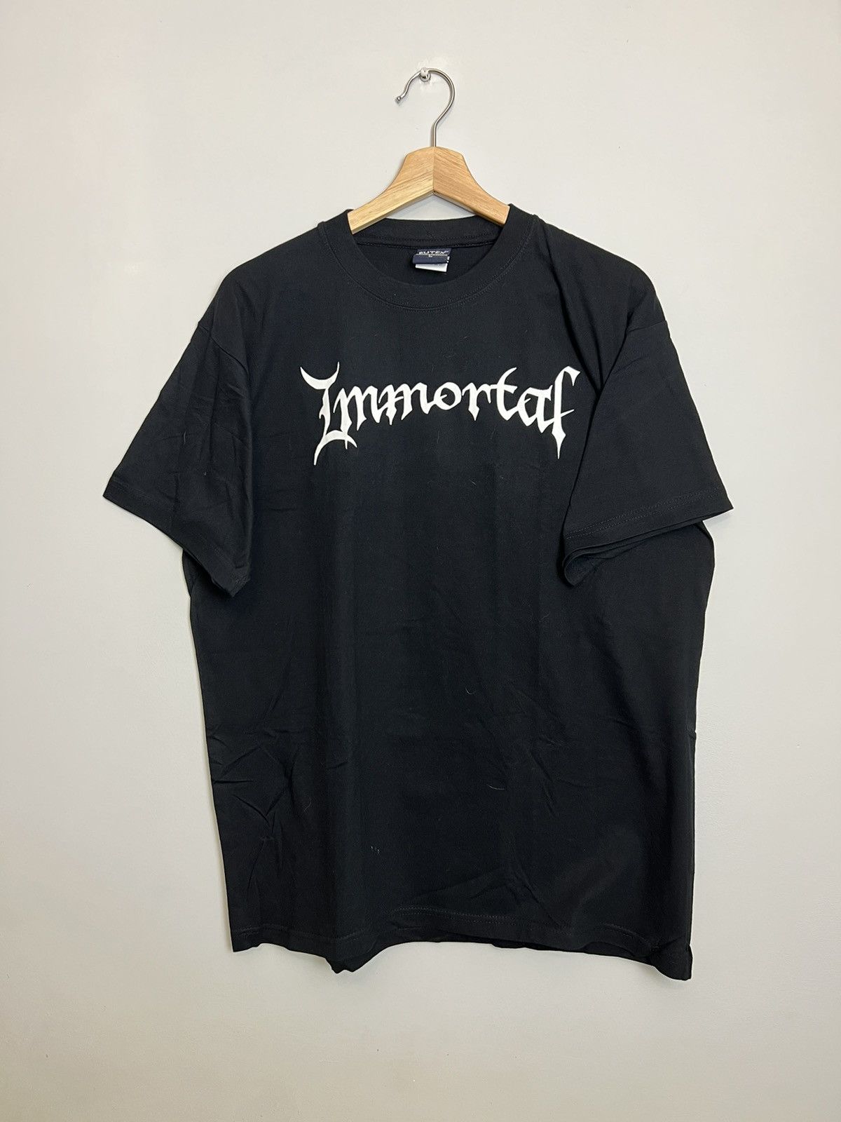 Band Tees × Vintage 00s Immortal Logo Vintage Black Metal Band Tee ...