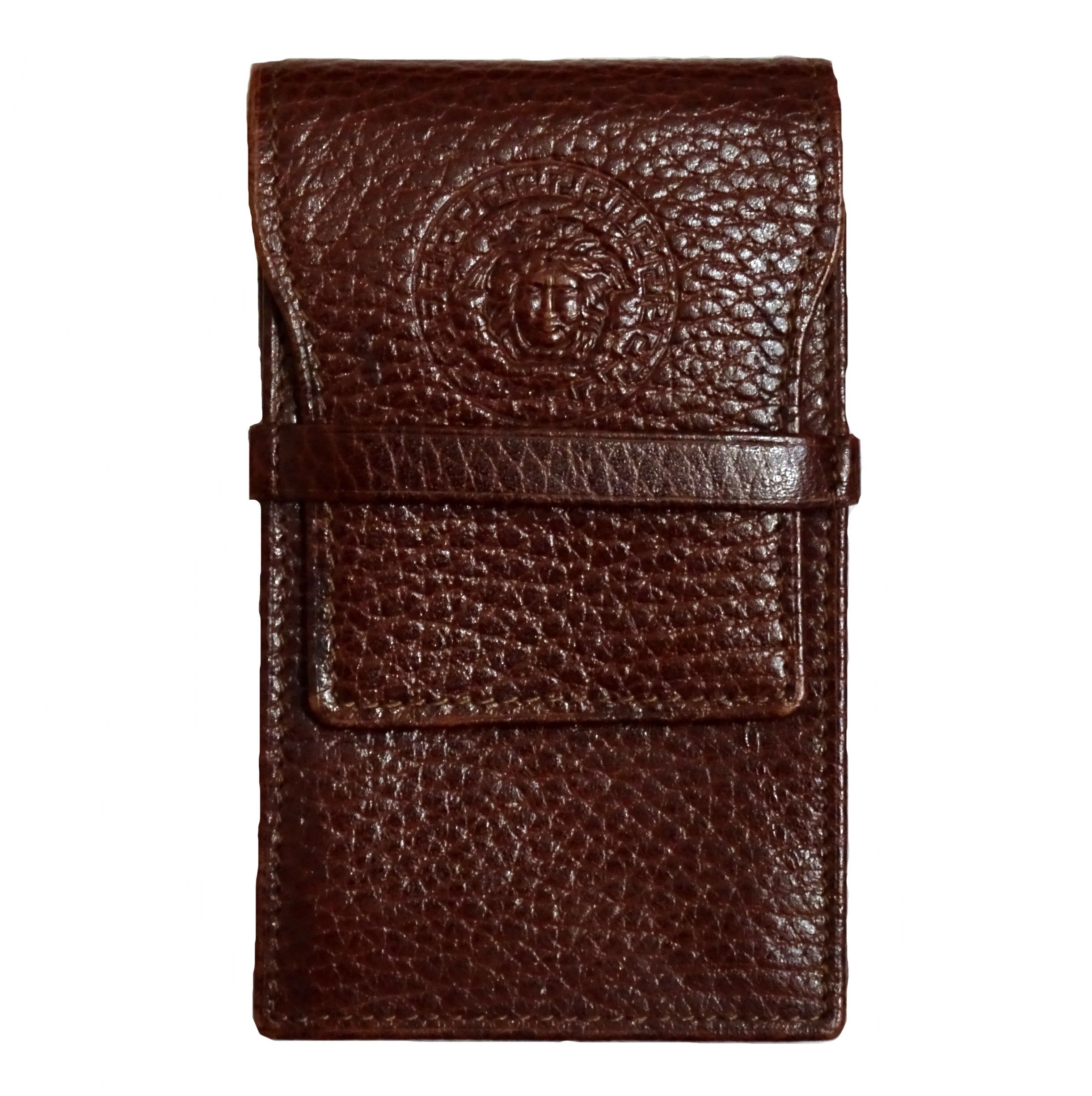 Versace × Vintage GIANNI VERSACE MEDUSA LEATHER CIGARETTE CASE BOX ...