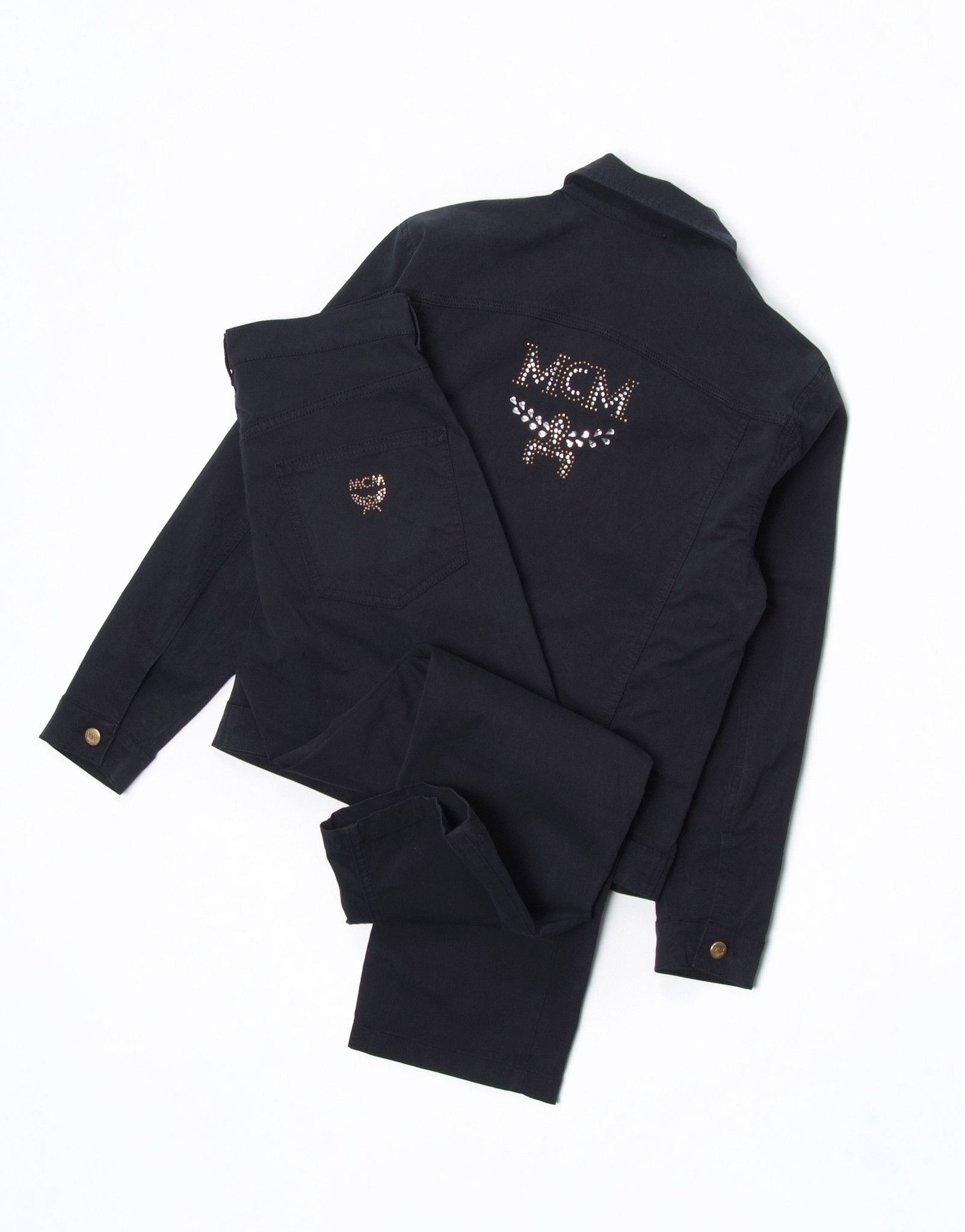 Luxury × MCM × Vintage Vintage MCM Swarovski Encrusted 2 Piece Jeans ...