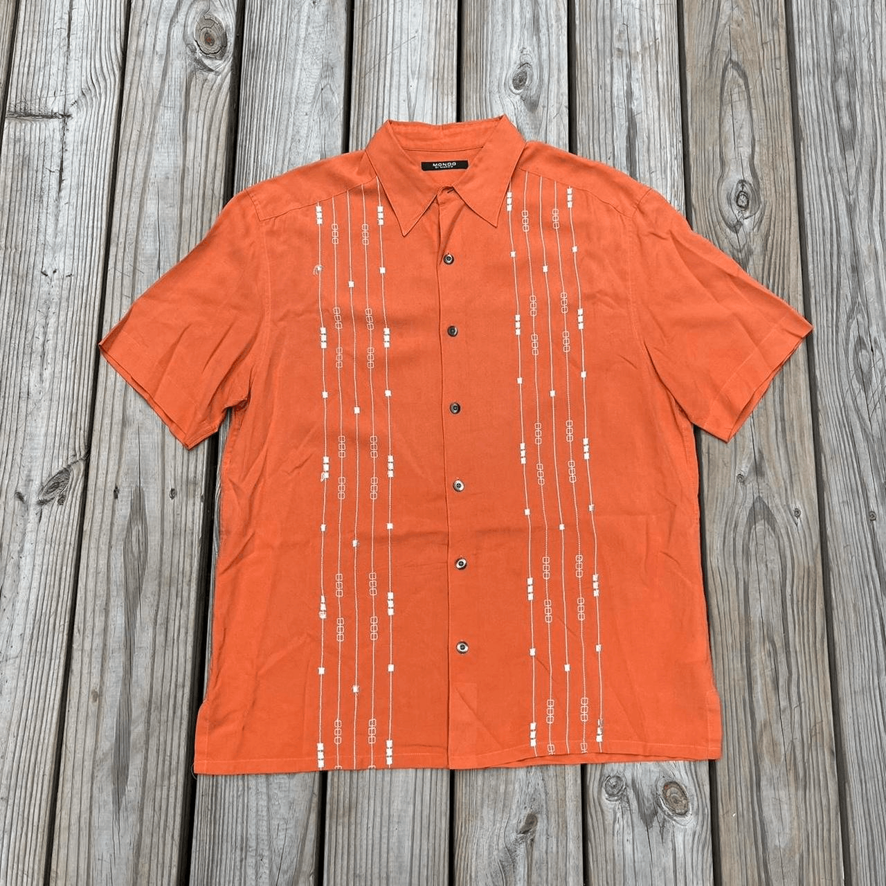 Streetwear × Vintage Vintage Y2k Silk short sleeve button up beach old ...