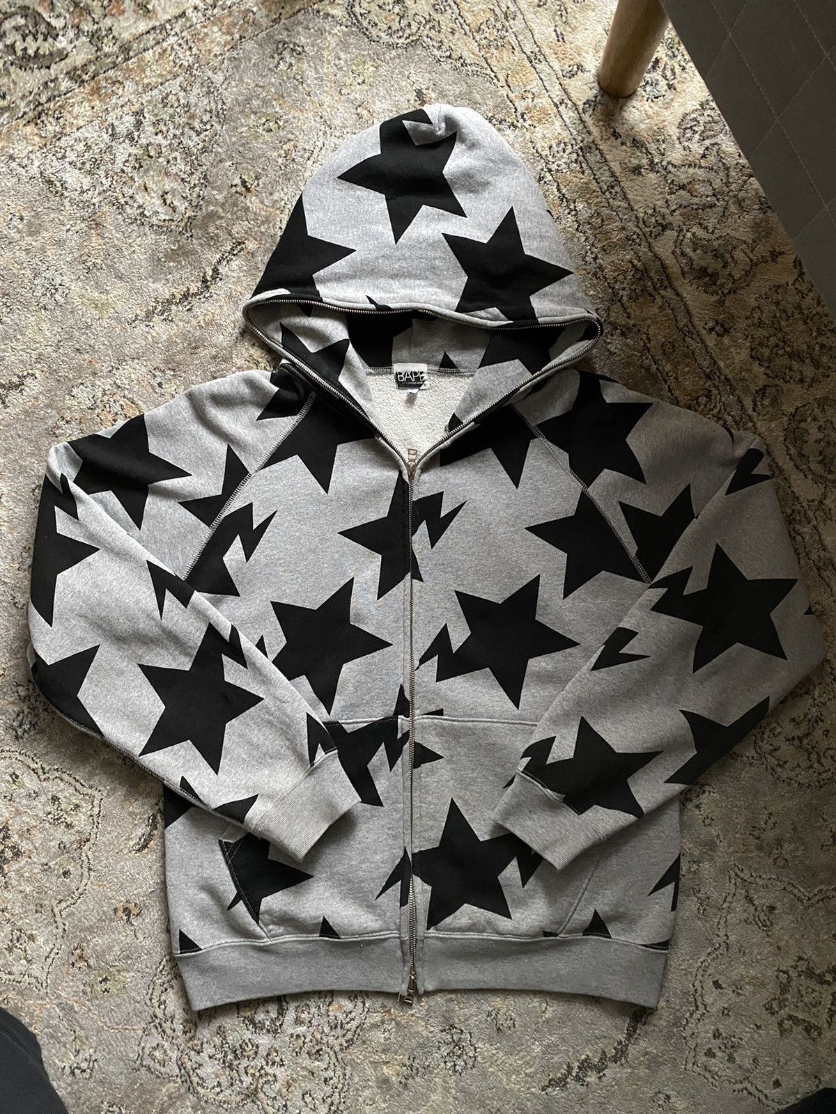 Bape OG Bape Star Pattern Full Zip Hoodie | Grailed