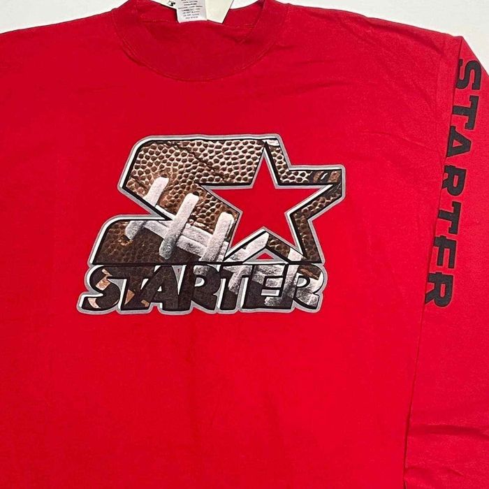 Starter NWT Vintage 90s Starter Logo T-Shirt L/S Spell Out Football ...