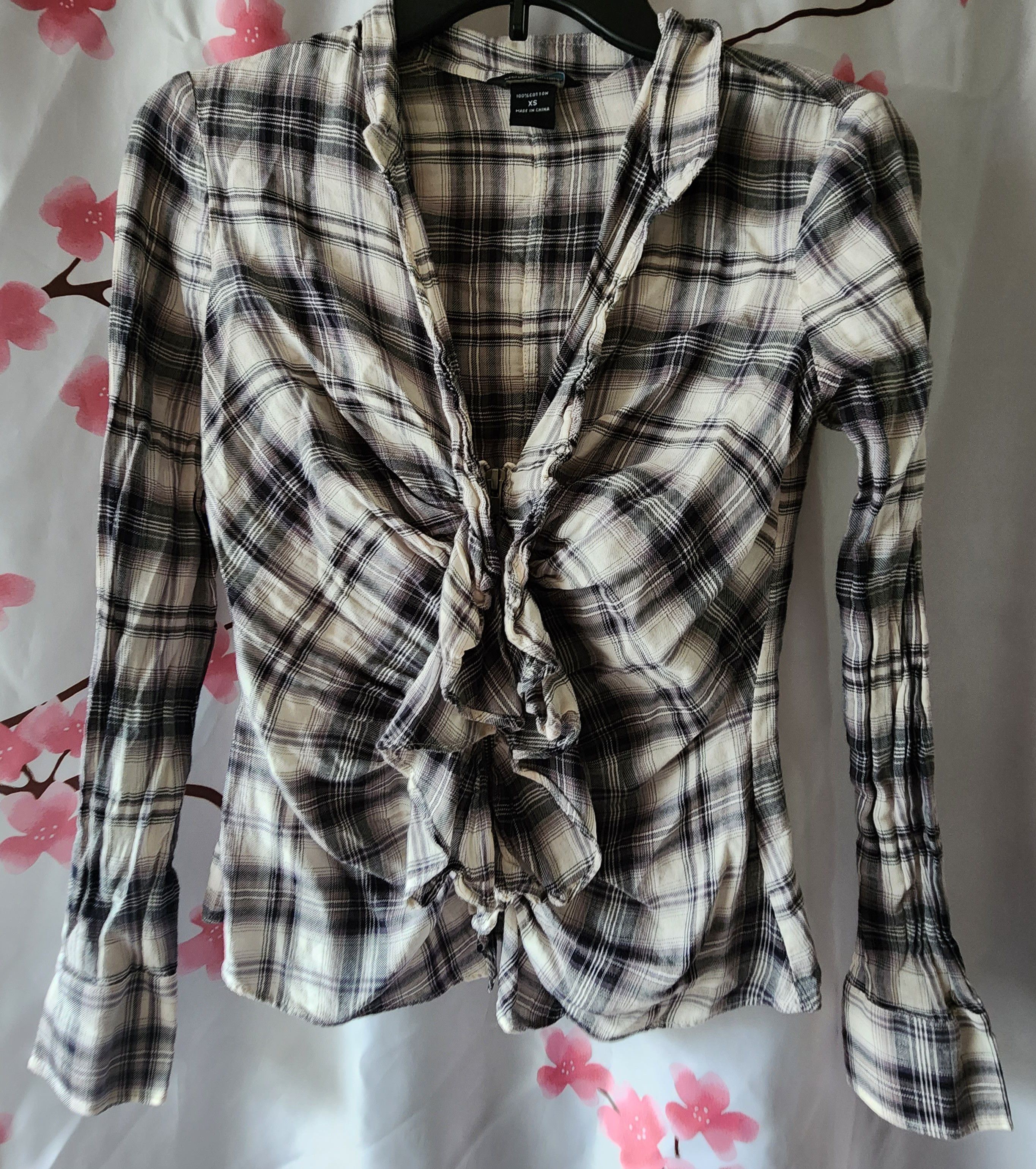 Victoria's Secret Victoria's Secret Moda International Plaid Zip Up ...