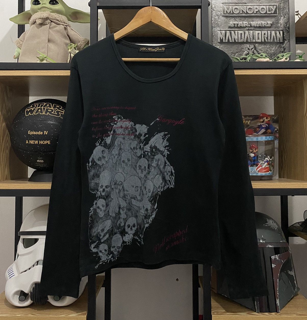 Vintage Vintage JAPAN GOTHIC HORROR SKULL HEAD GARGOYLE Longsleeve ...