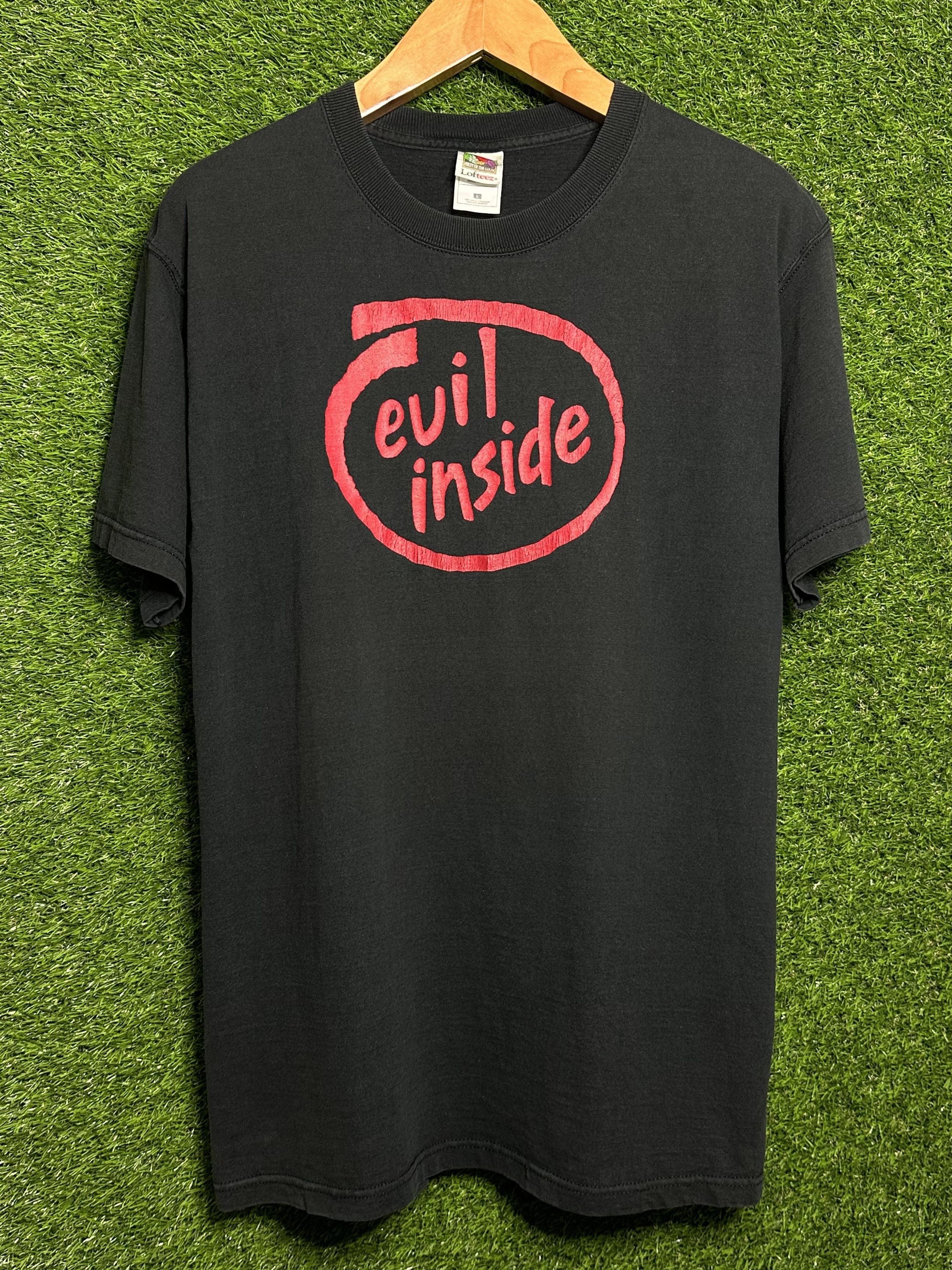 Vintage Vintage Evil inside 90s intel funny tee shirt | Grailed