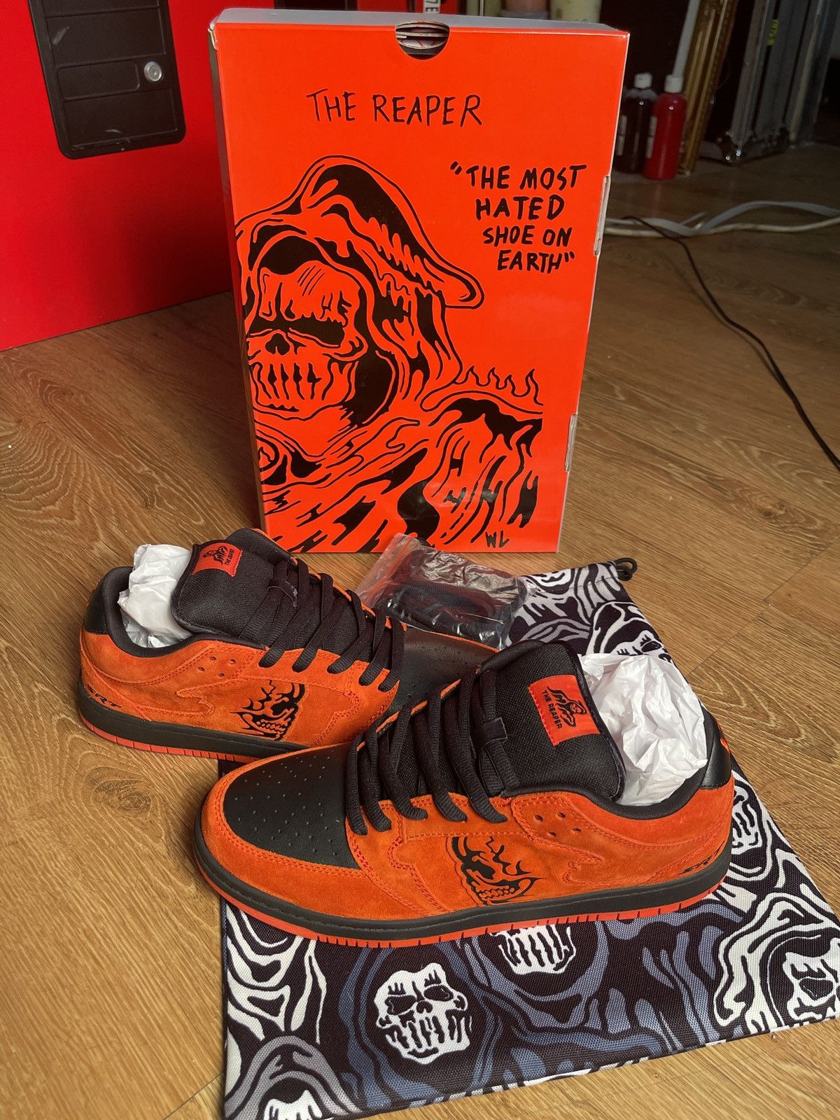 Warren Lotas Warren Lotas x Dodge SRT Demon Reaper Dunk | Grailed