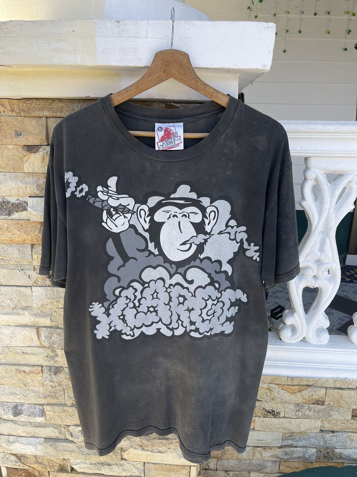 Vintage Last Drop🔥Rare🔥Vintage SUN FADED X Large Smoking Monkey Tee ...