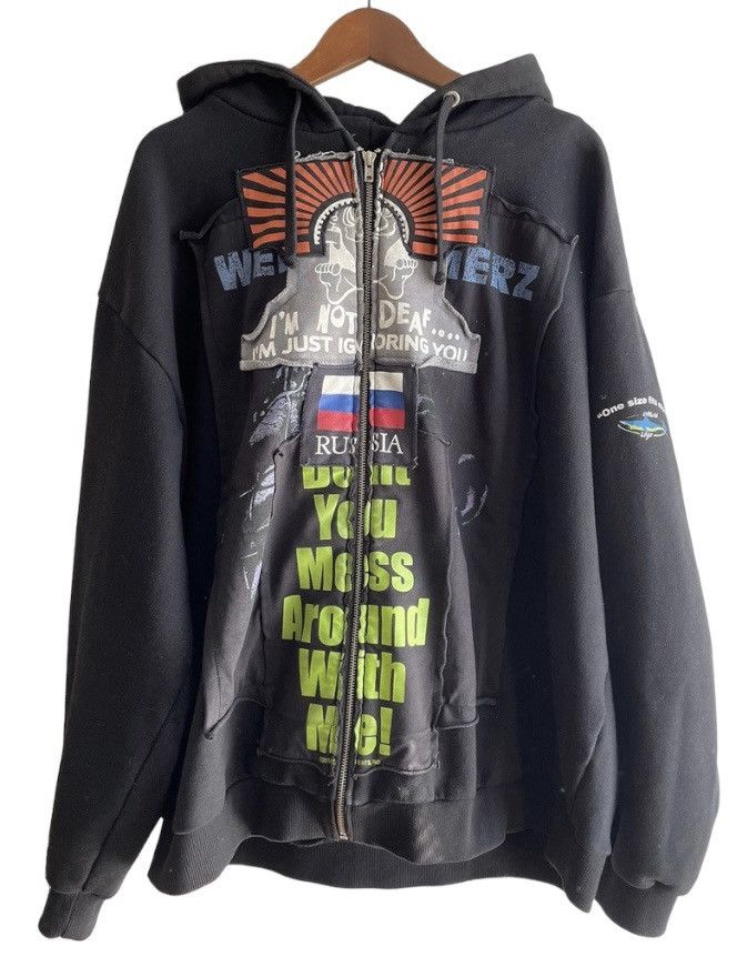 Vetements Vetements FW18 Russia Zip Up Hoodie | Grailed