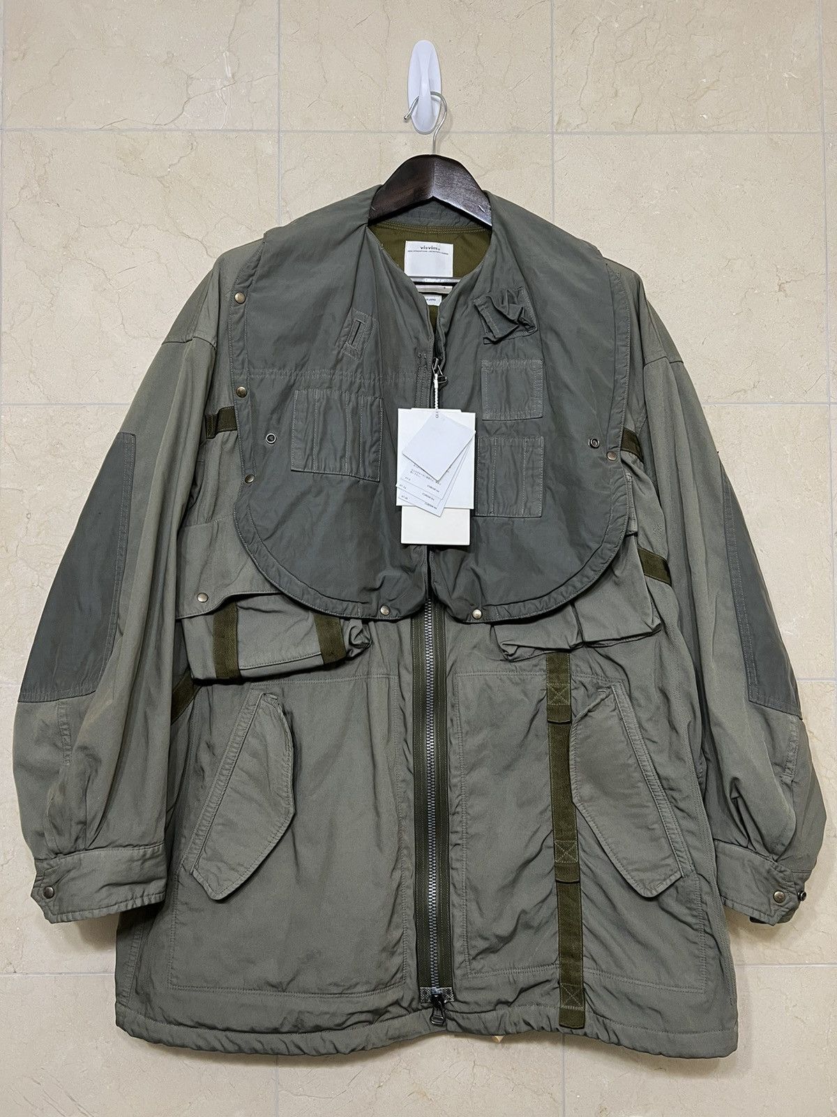Visvim [New] Paratrooper Coat in Olive, Sz 2 | Grailed