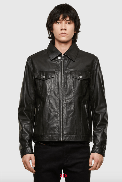 Diesel diesel leather trucker jacket rrp795 | Grailed