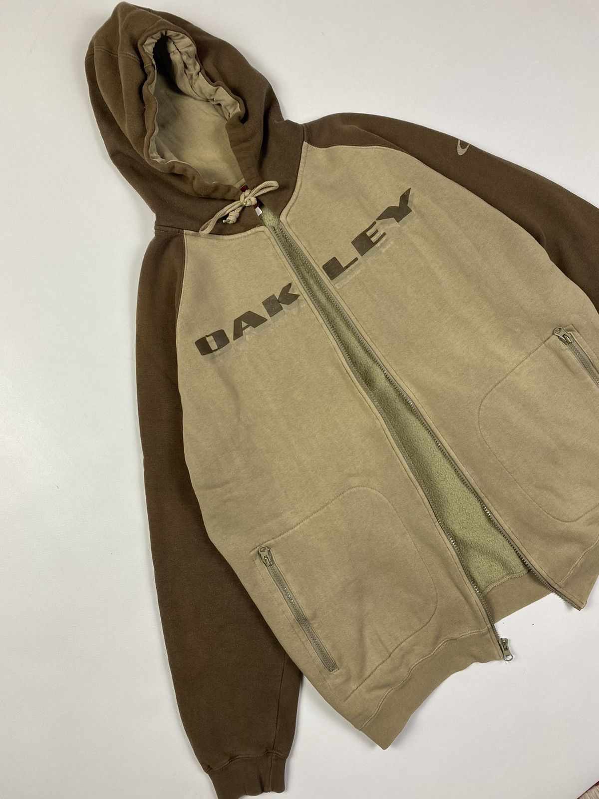Vintage Gorpcore Vintage Oakley Zip Hoodie Brown | Grailed