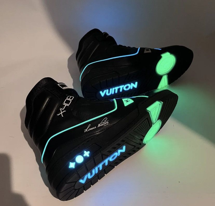 Louis Vuitton LOUIS VUITTON X408 LED FIBER OPTIC LIGHT UP BLACK SNEAKER ...