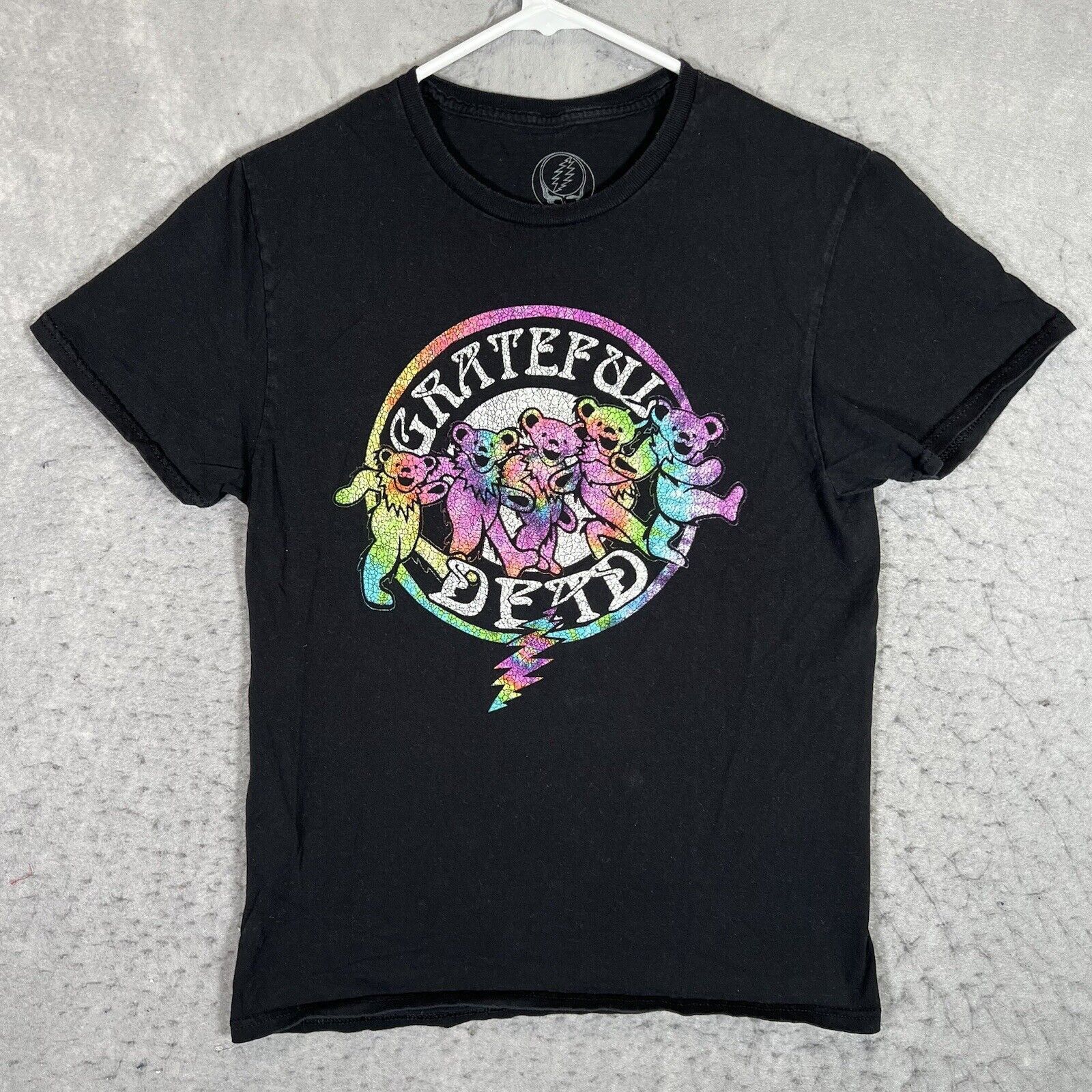 Vintage A1 2021 Grateful Dead Teddy Bear Band Promo T Shirt Adult Small Black Band Mens | Grailed