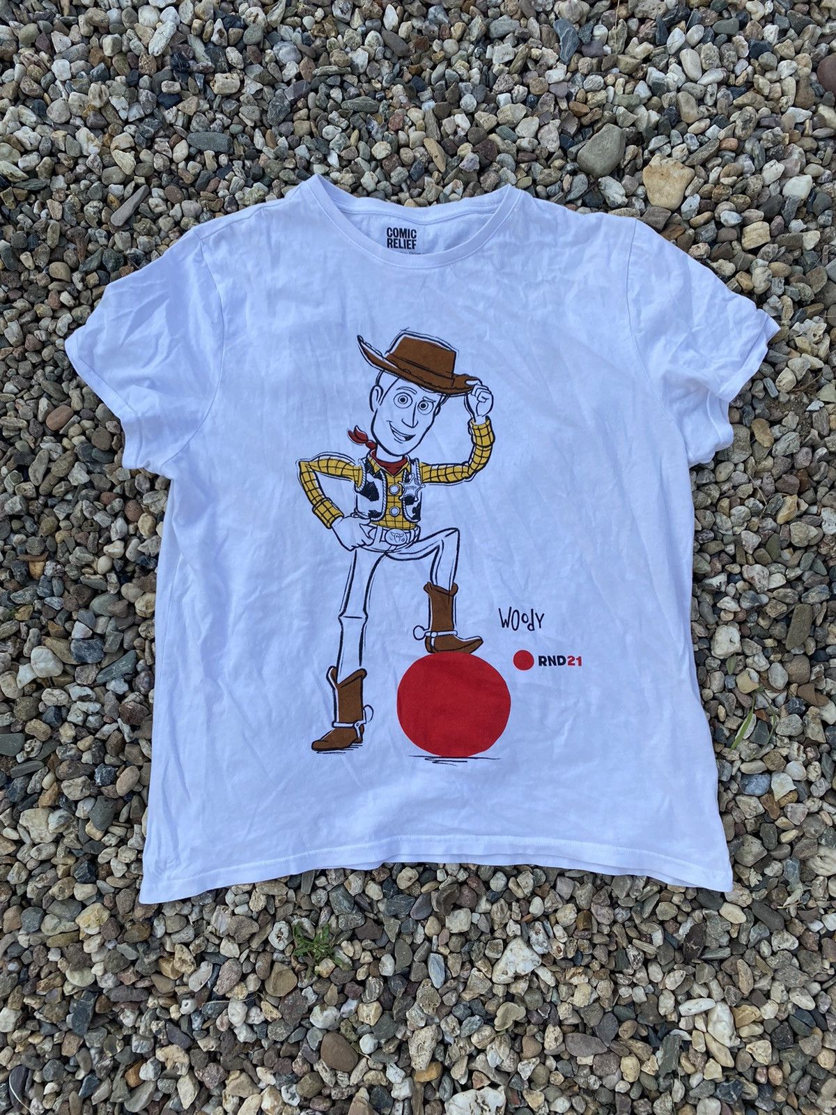 Disney Comic Relief Disney Pixar Toy Story Woody rare tshirt | Grailed