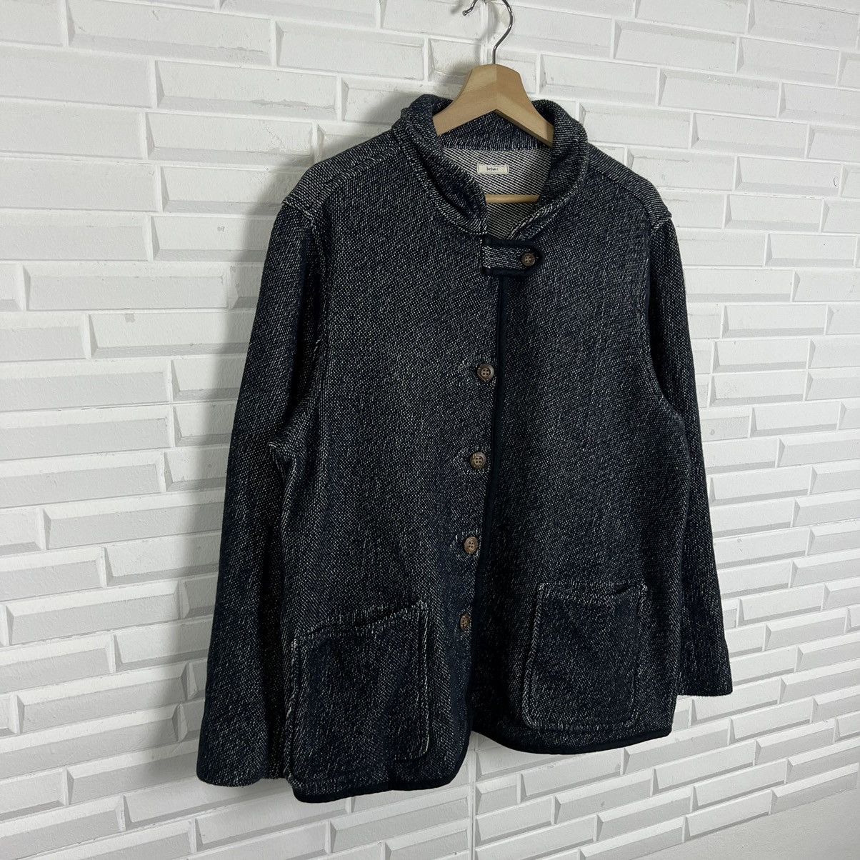 Japanese Brand HERRINGBONE HIKORY CHORE JACKET BUTTON KOYUMI | Grailed