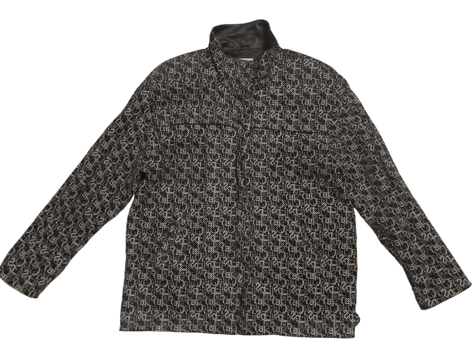 Louis Feraud LOUIS FERAUD MONOGRAM Leather Jacket (S7) | Grailed