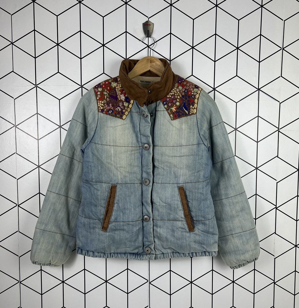 Indian Motercycles JAPAN HEART MARKET INDIAN DENIM PUFFER JACKET | Grailed