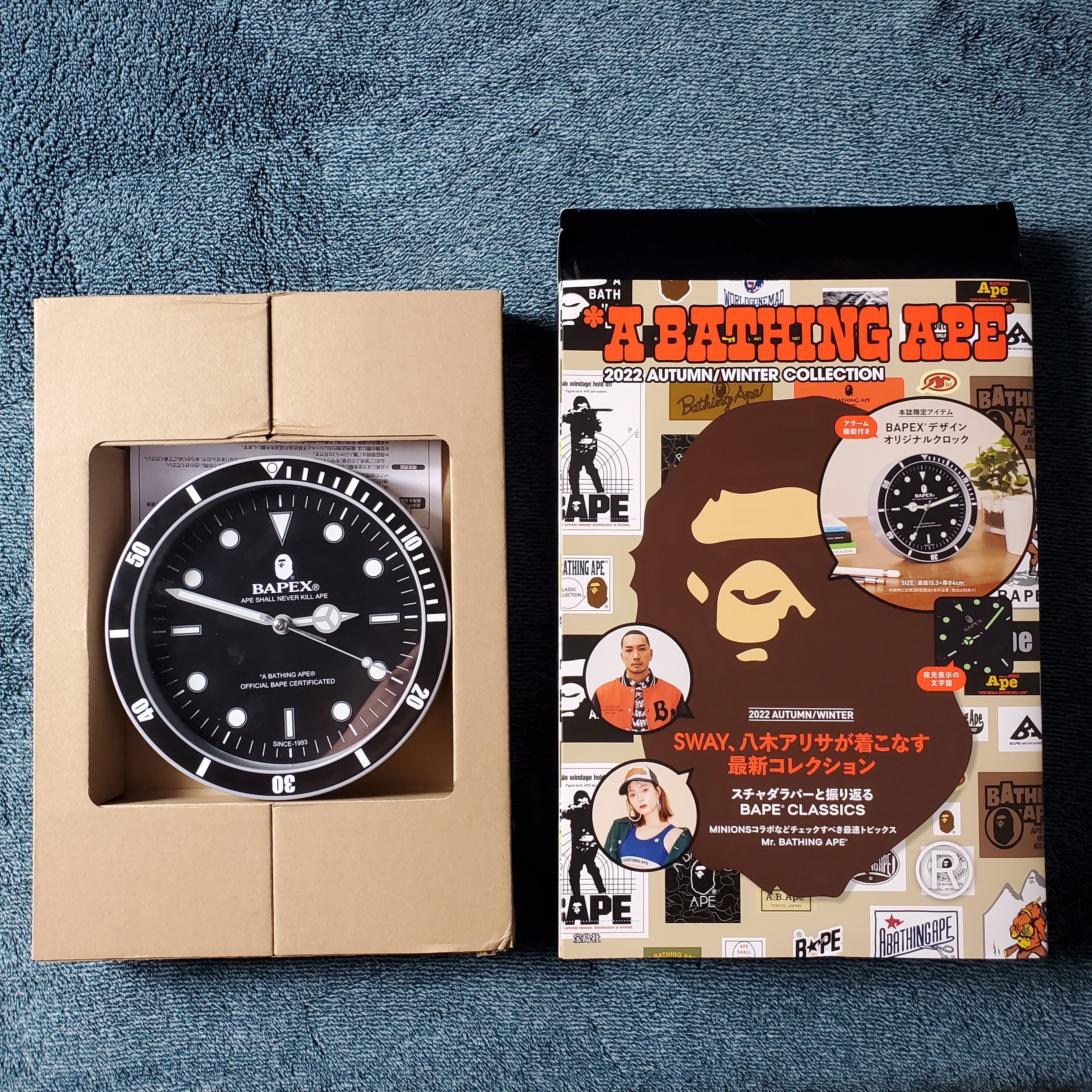 Bape 2022 Bape Clock 6 inches glow in the dark brand new | Grailed