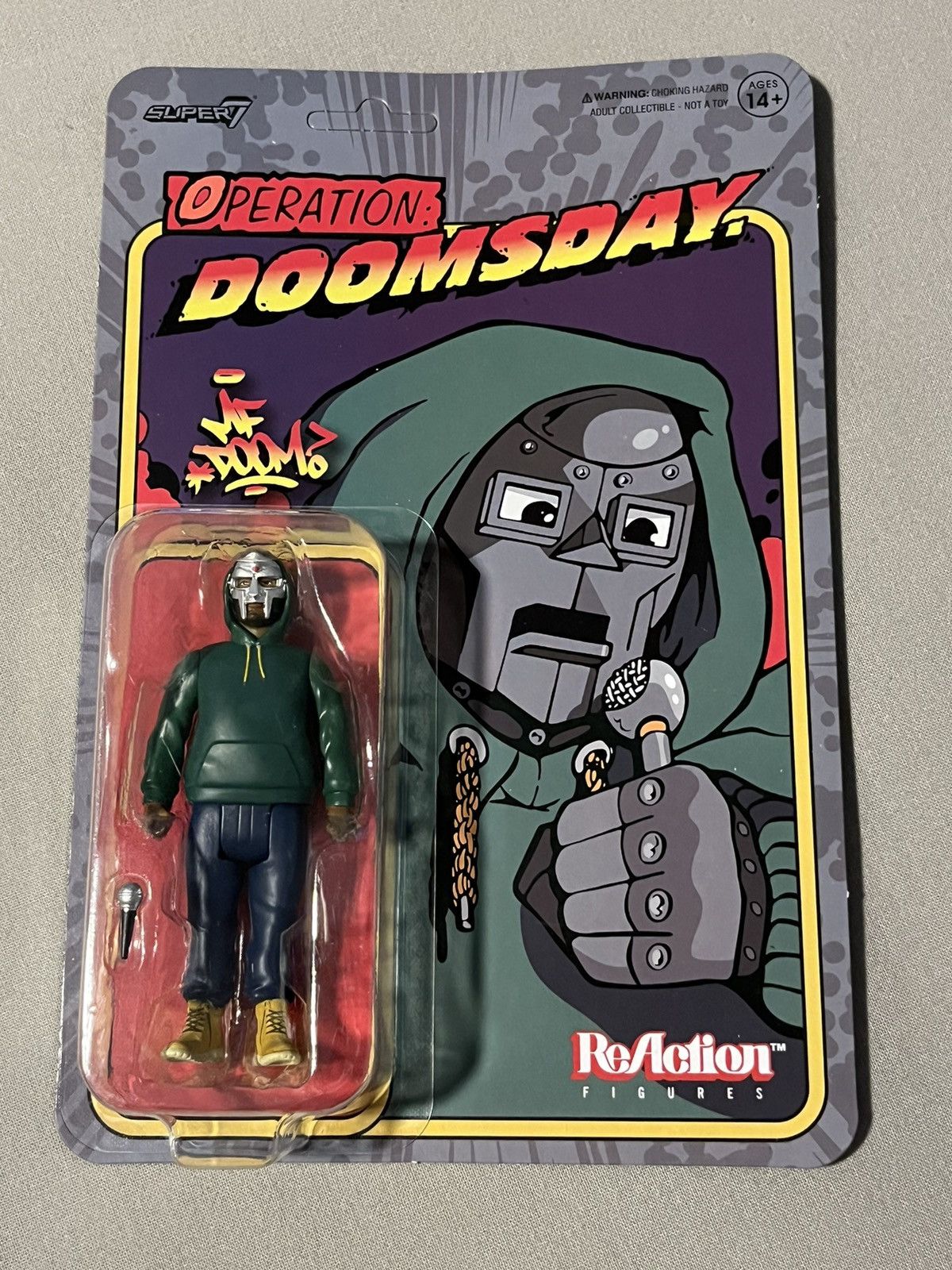 Hype × MF Doom Super 7 MF Doom Operation Doomsday Re Action Figure New ...
