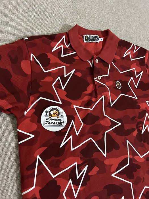 Bape Bapesta Color Camo Polo | Grailed
